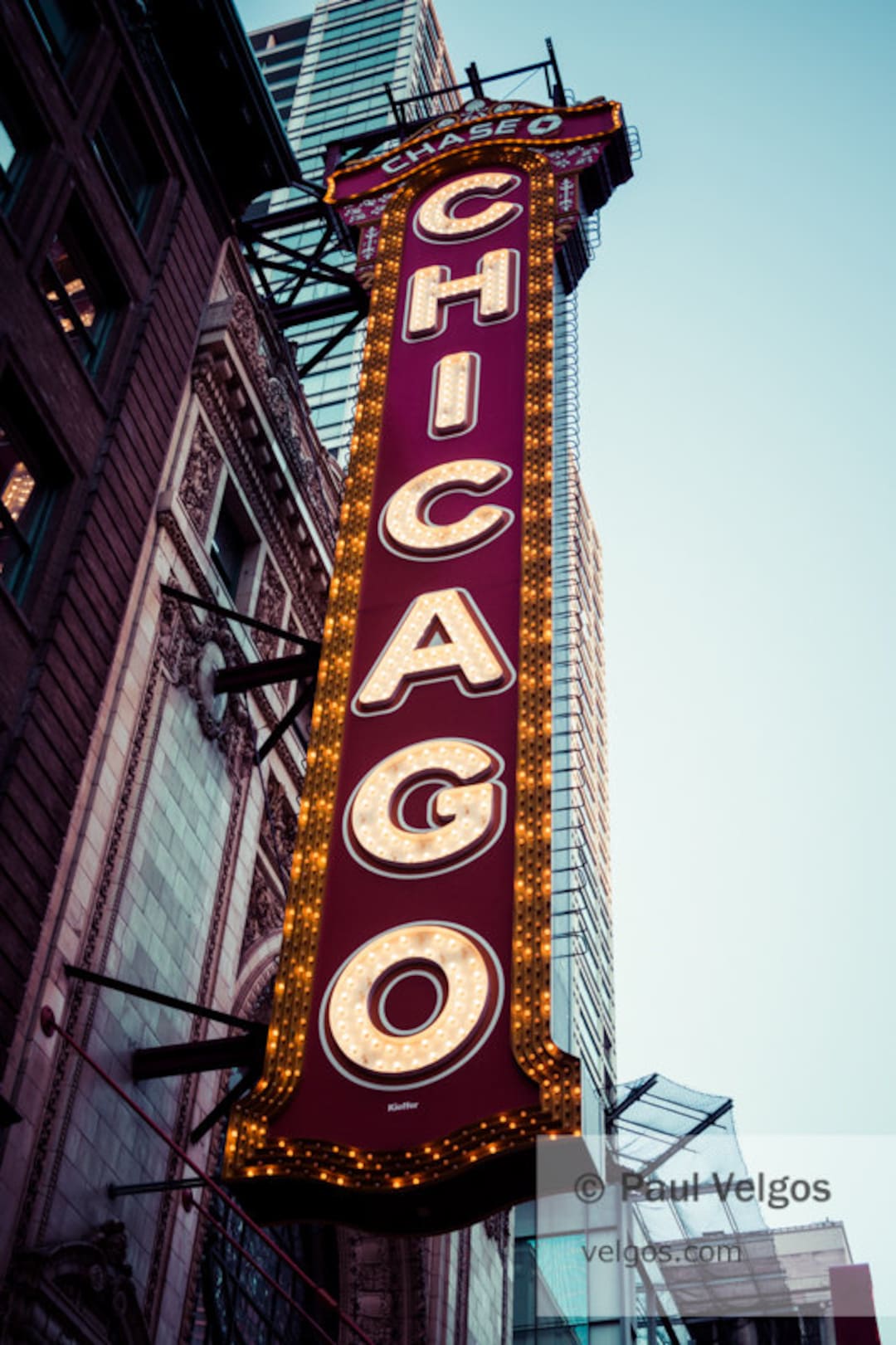 Chicago Theatre Sign Poster: Chicago Theater Sign Print, Chicago ...