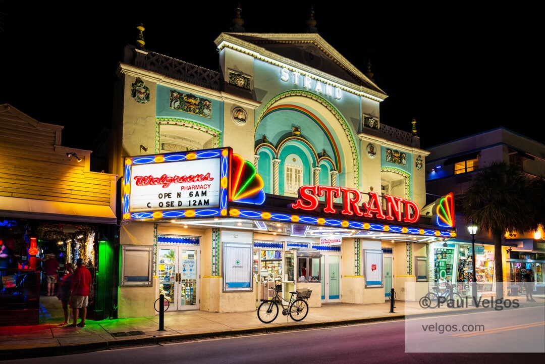 Strand Theater Print: Key West Wall Art, Strand Theatre Photo, Florida ...