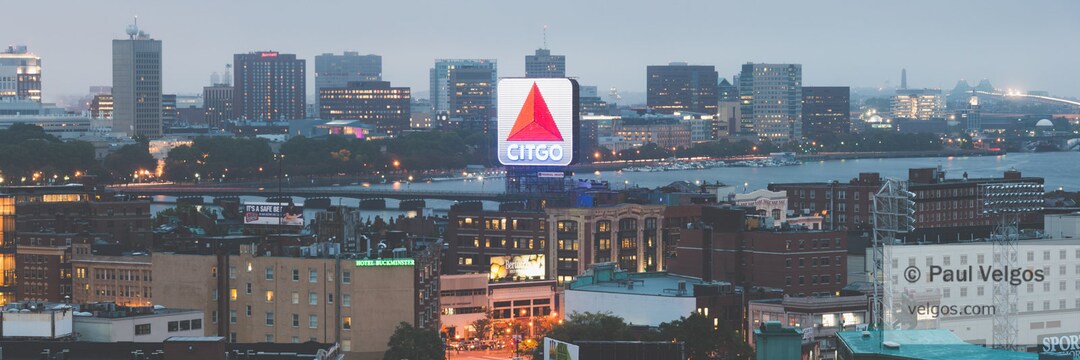 Boston Skyline Print: Boston Citgo Sign, Citgo Sign Poster, Boston ...