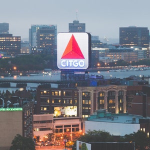 Boston Skyline Print: Boston Citgo Sign, Citgo Sign Poster, Boston ...