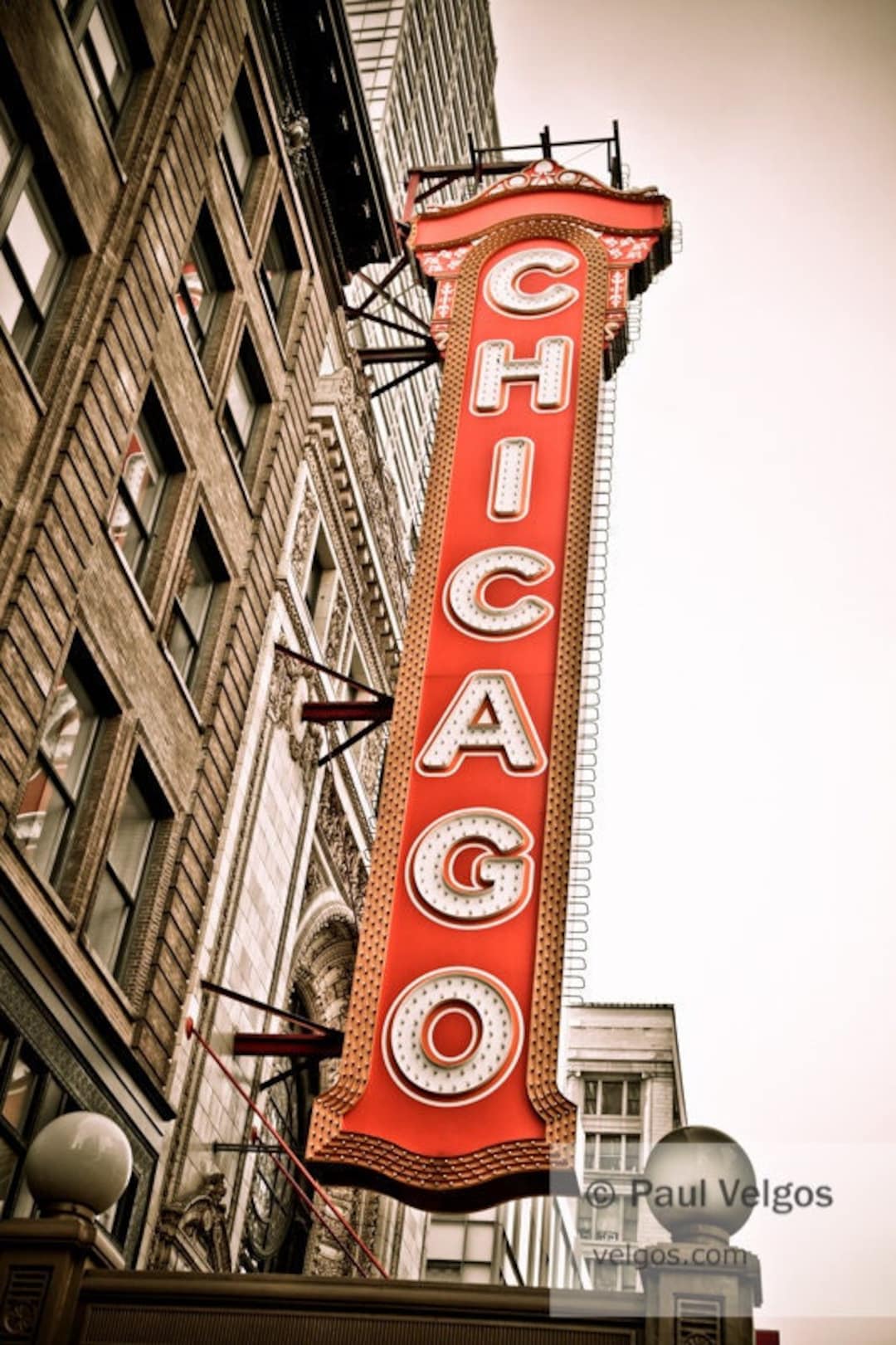 Chicago Theater Sign Print: Chicago Theatre Sign Poster, Chicago ...