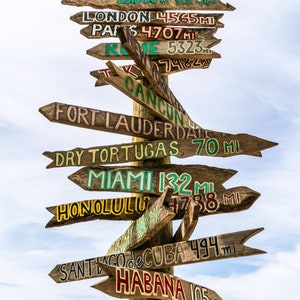 Key West Wall Art: Key West Print, Key West Photos, City Miles Arrow ...