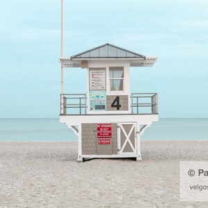 Clearwater Beach Print: Lifeguard Tower Art, Clearwater Beach Poster ...