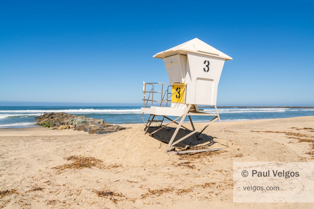 Lifeguard Tower Art: San Diego Print, Ocean Beach Photo, San Diego ...