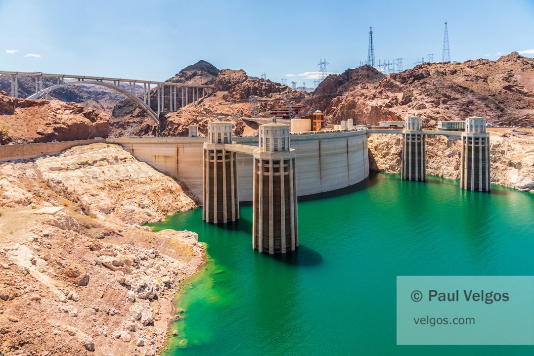 Hoover Dam Art Print: Boulder City Bridge, Hoover Dam Poster, Lake Mead ...