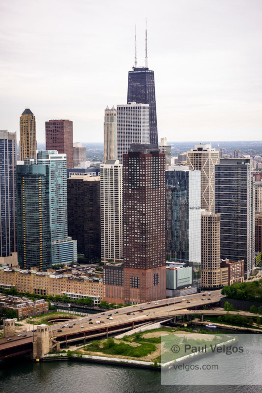 Chicago Aerial Print: Chicago Skyline Art, Chicago Aerial Photo ...