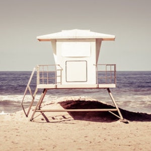 Huntington Beach Art: Lifeguard Tower Art, Huntington Beach Vintage ...