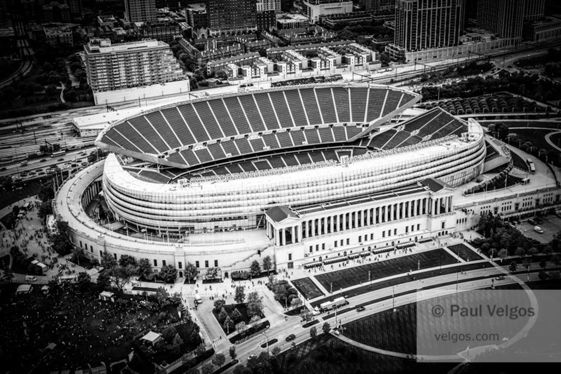 Soldier Field Print: Chicago Aerial Photo Soldier Field - Etsy
