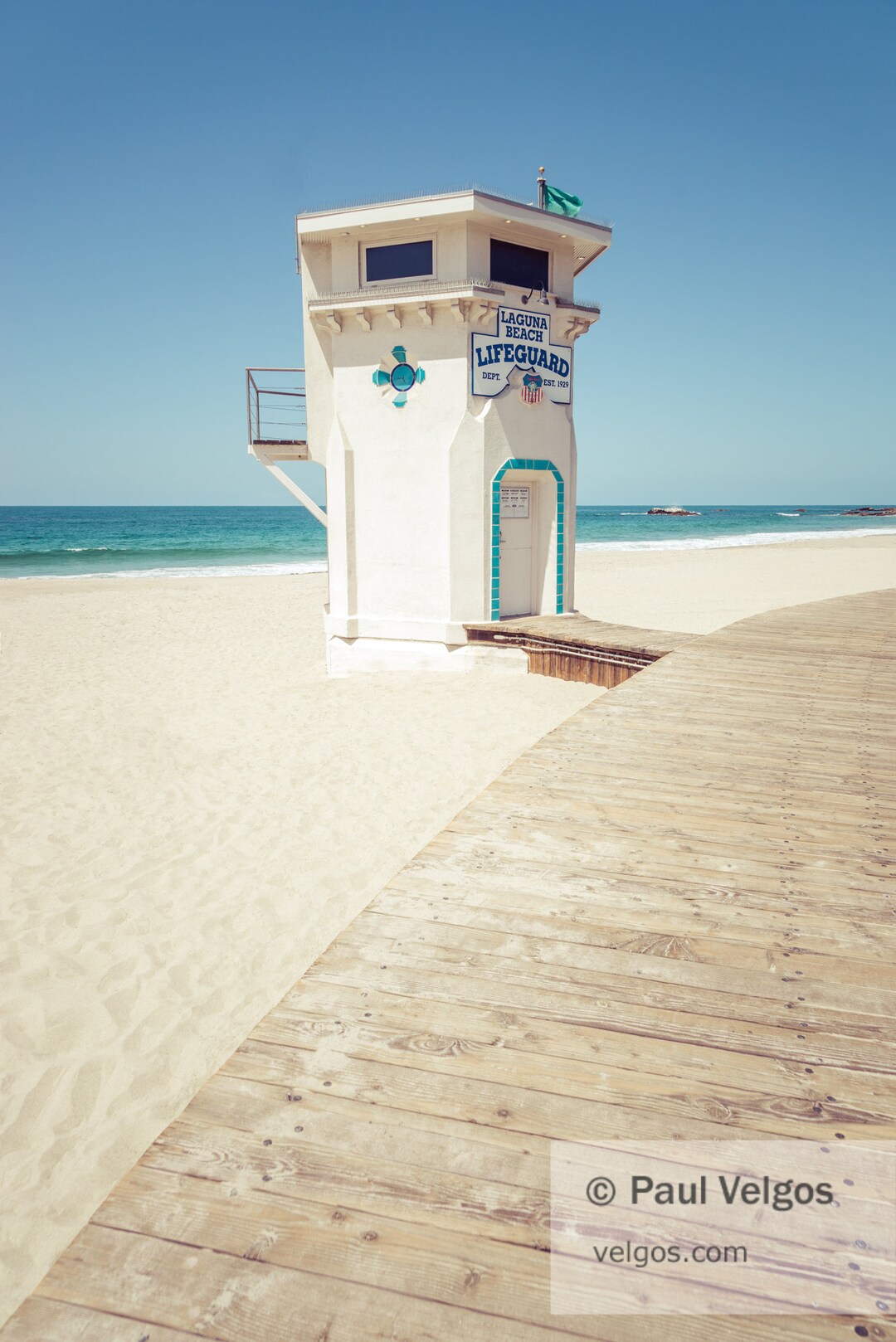 Laguna Beach Poster: Lifeguard Tower Art, Southern California Vintage ...