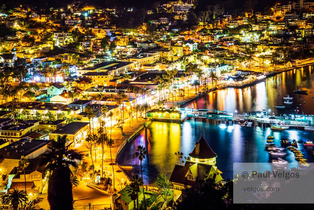 Catalina Harbor Art: Catalina Island Art, Avalon Bay Print, California ...