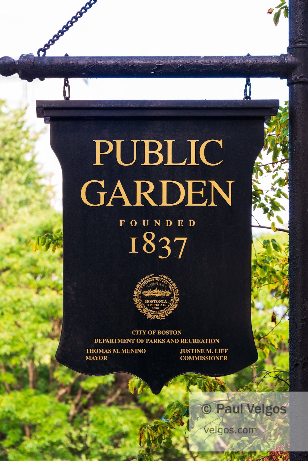 Boston Wall Art: Public Garden Sign Art, Massachusetts Gifts, Boston ...
