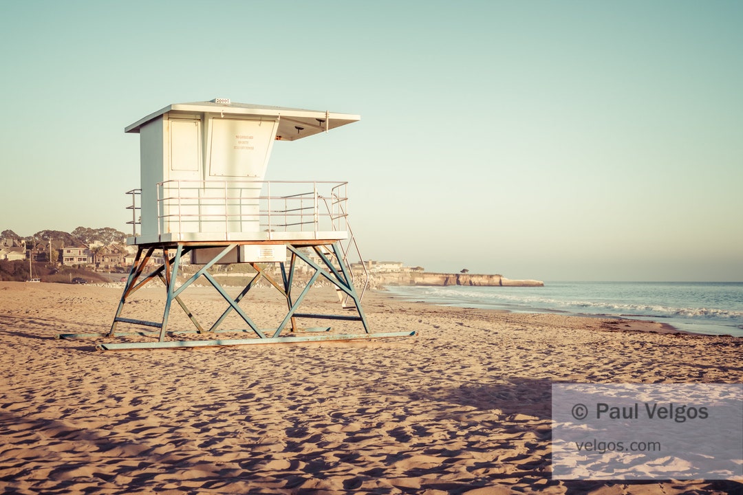 Santa Cruz Print: Lifeguard Stand Art, California Canvas, Santa Cruz ...