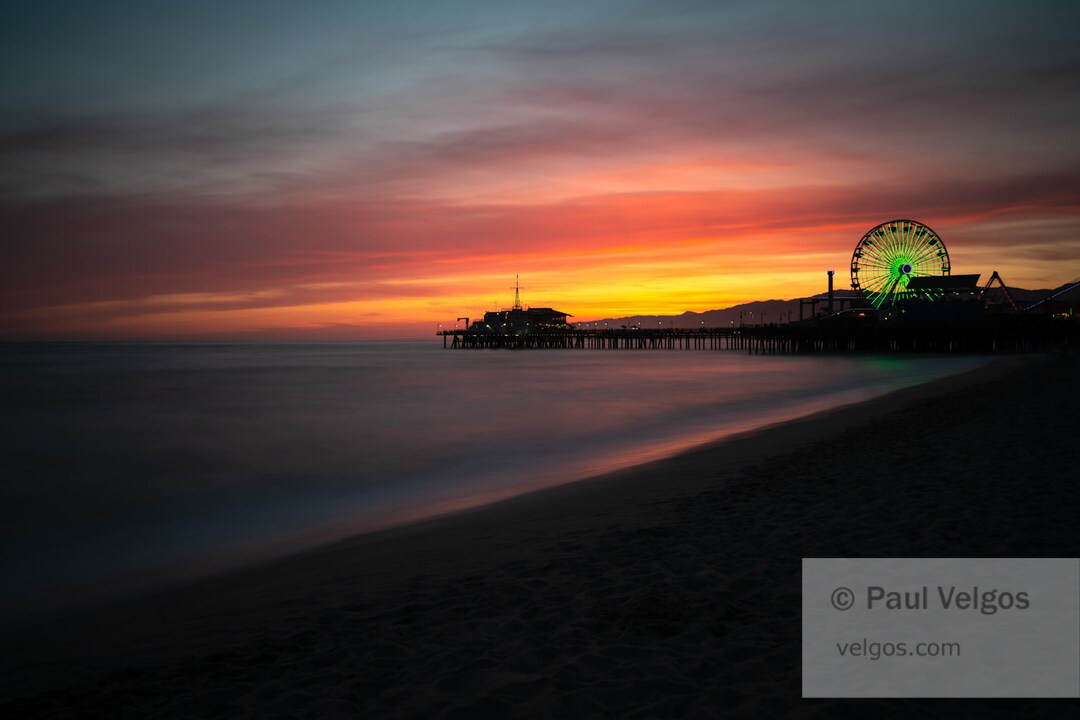 Santa Monica Pier Print: Santa Monica Pier Poster, Santa Monica Beach ...