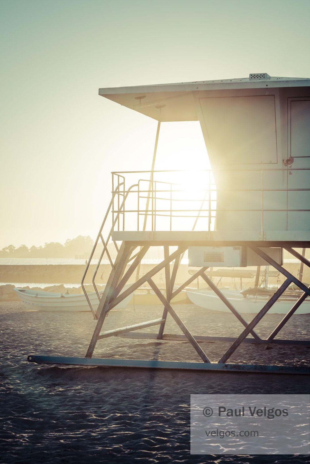 Santa Cruz Beach Wall Art: Lifeguard Tower Art, Santa Cruz Print ...