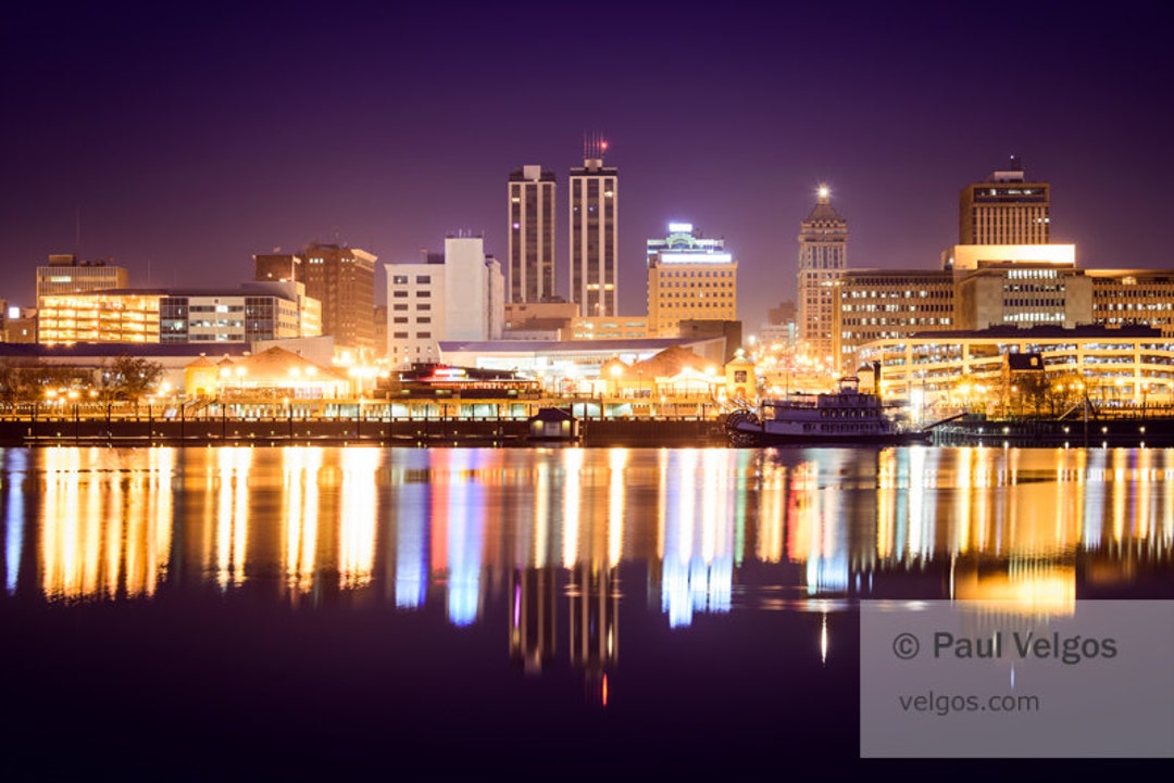 Peoria Skyline Print: Peoria IL Poster, Peoria Cityscape Art, Illinois ...