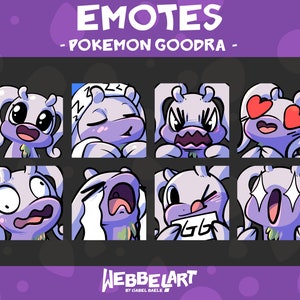 GOODRA EMOTES Set (8) | Twitch | Discord | Youtube | Streaming | Cute ...