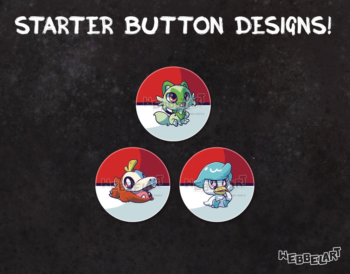 Stickers, Labels & Tags Gen 9 Starter Stickers Sprigatito & Quaxly ...