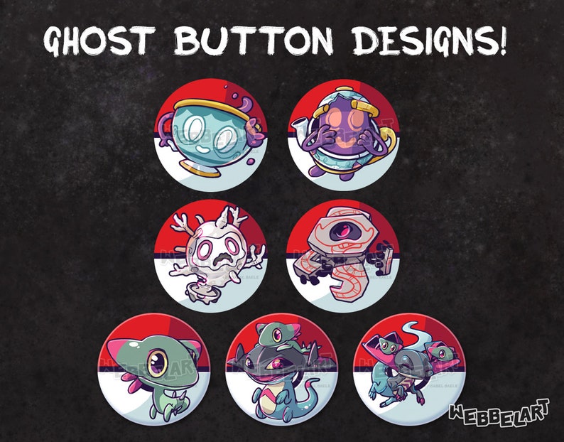 Pokemon Gen 8 Badge Ghost Type Sinistea Polteageist - Etsy