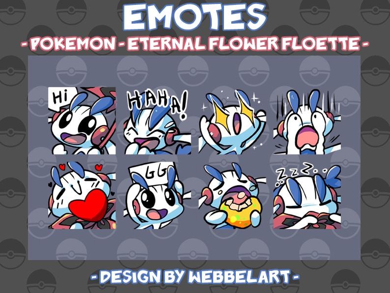Pokemon Floette Emotes Set | Twitch, Discord, Youtube (digital Download ...