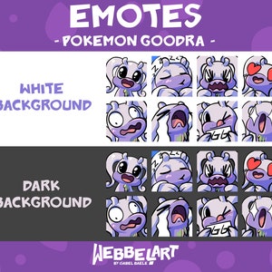 GOODRA EMOTES Set (8) | Twitch | Discord | Youtube | Streaming | Cute ...