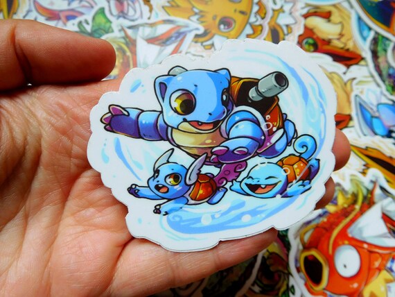 Squirtle Wartortle and Blastoise Family Vinyl Sticker 3 Inch | Etsy