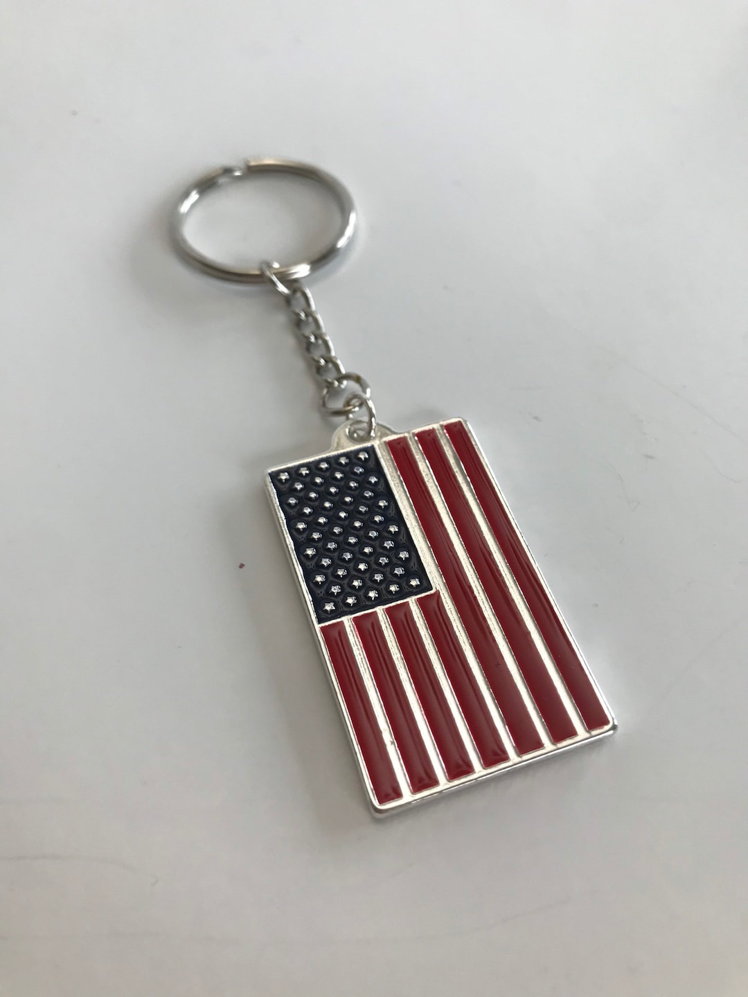 American Flag Keychain - Etsy