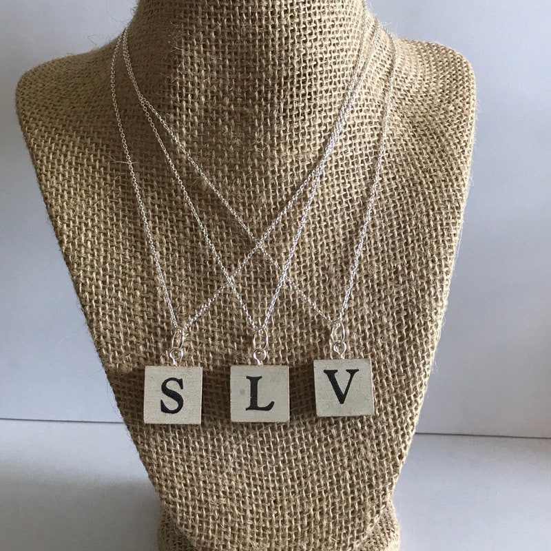 Scrabble Necklace - Etsy