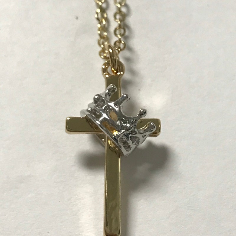 Cross Crown Necklace - Etsy
