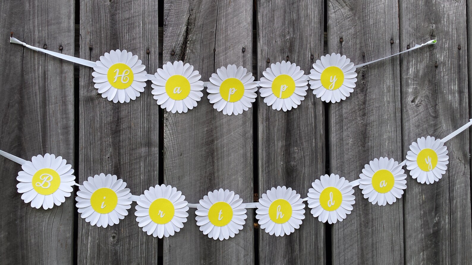 Daisy Happy Birthday Banner Daisy Personalized Banner Daisy | Etsy