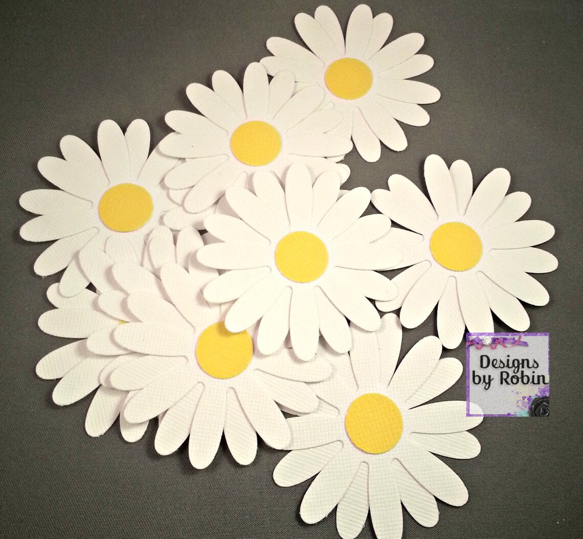 20 Daisy Confetti Table Scatter Flowers, Wedding Flower Confetti, White ...