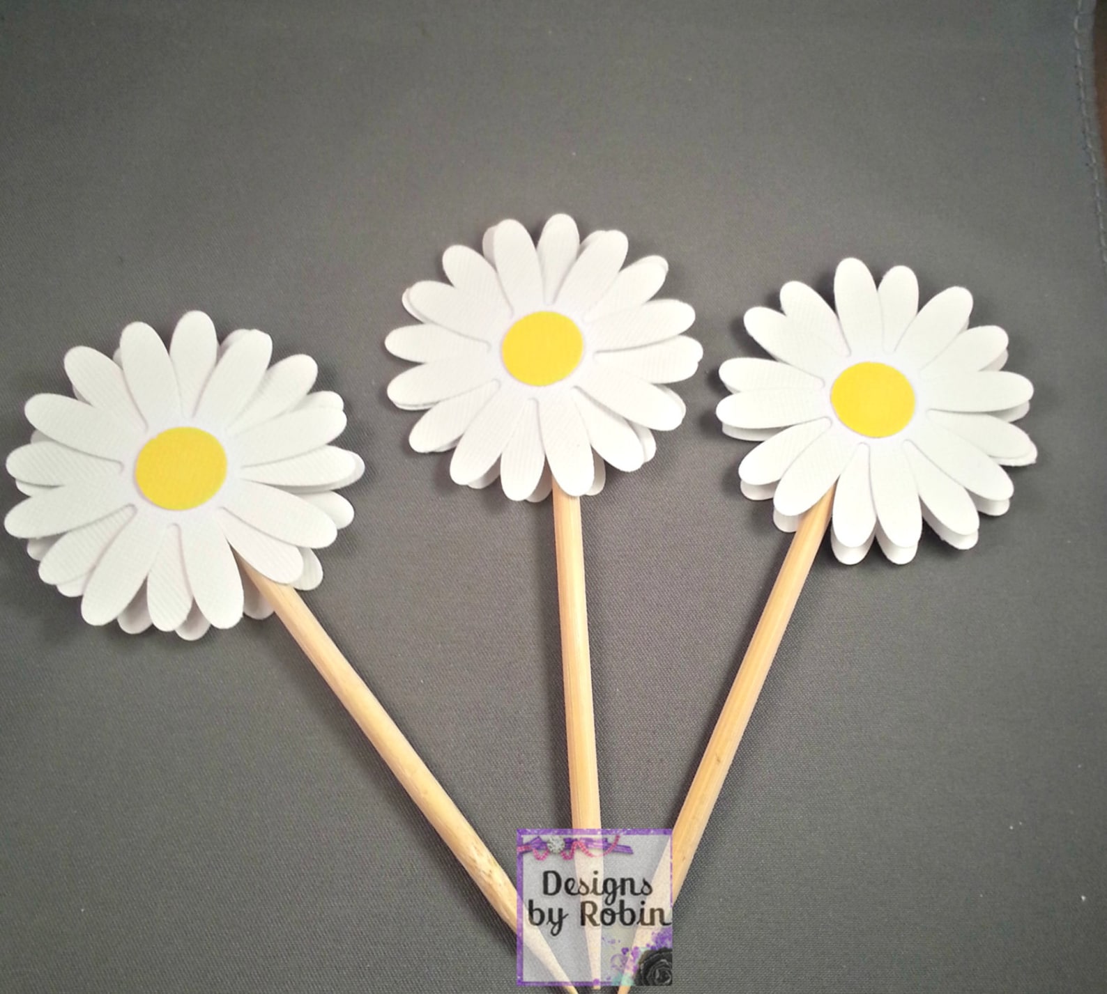 12 Daisy Cupcake Toppers Flower Cupcake Toppers Wildlife - Etsy
