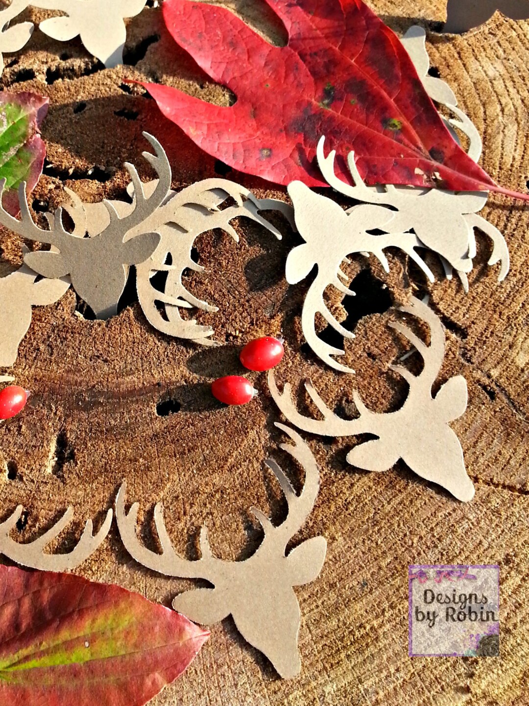 25 + Deer Die Cut - Deer Punch Outs - Deer Head Confetti, Deer ...
