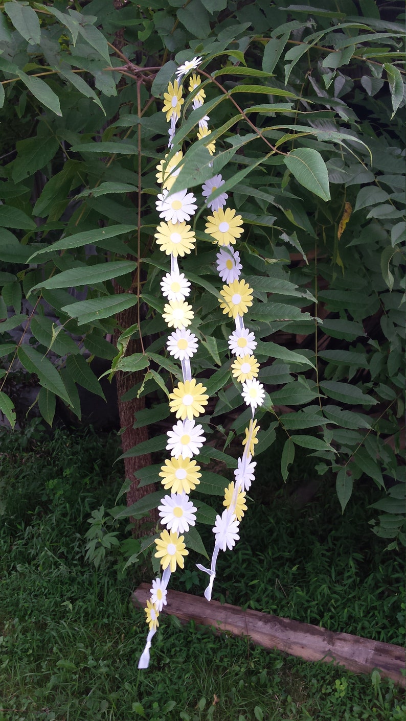 Daisy Paper Flower Chain Flower Garland Outdoor Wedding | Etsy