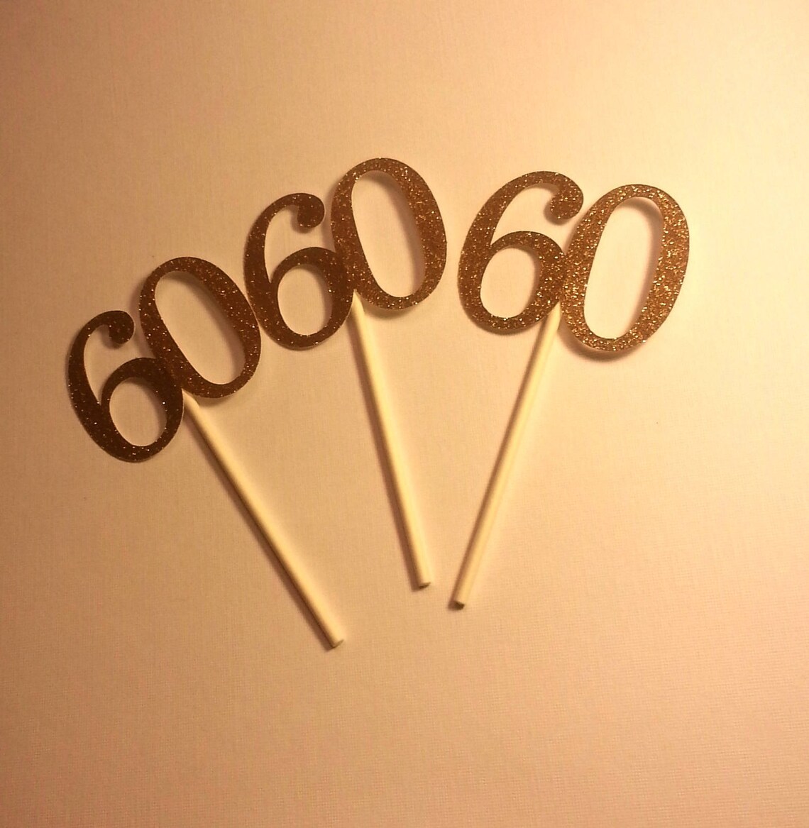 60 Gold Glitter Cupcake Toppers 60th Birthday 12 Ct 60th - Etsy