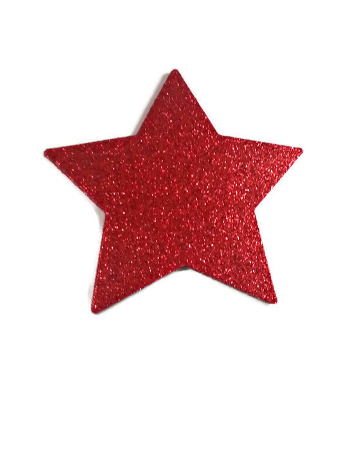 3 Inch Large Red Glitter Star Die Cuts, Wedding Red Die Cuts, Country ...