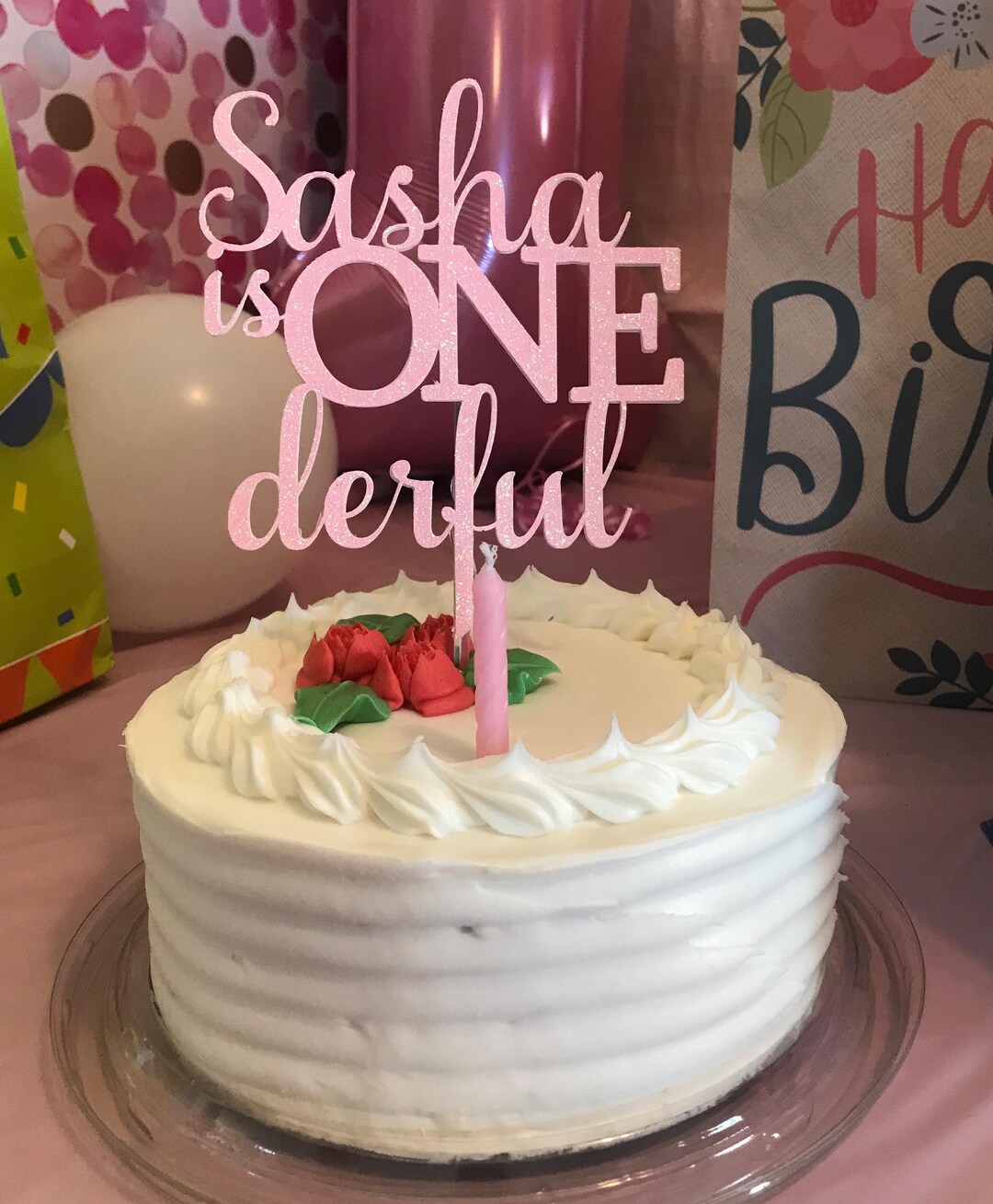 Onederful Cake Topper, First Birthday Topper, Personalized Cake Topper ...