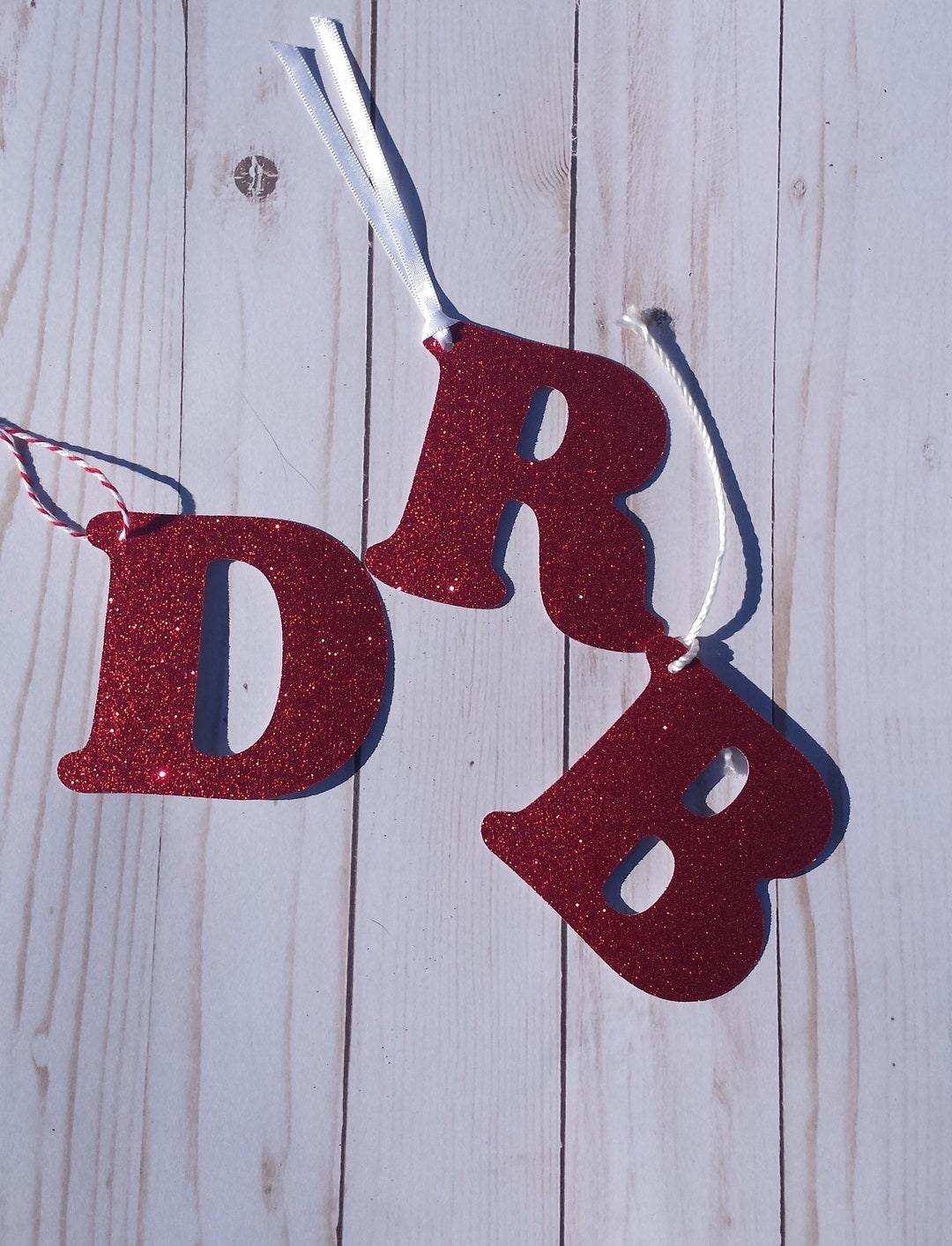 Glitter Letter Ornament, Custom Alphabet Glitter Tag,glitter Gift Tag ...