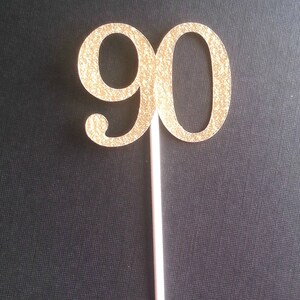 90 Cupcake Toppers, 90th Birthday, 12 Ct 90th Cupcake Toppers, Nintieth ...