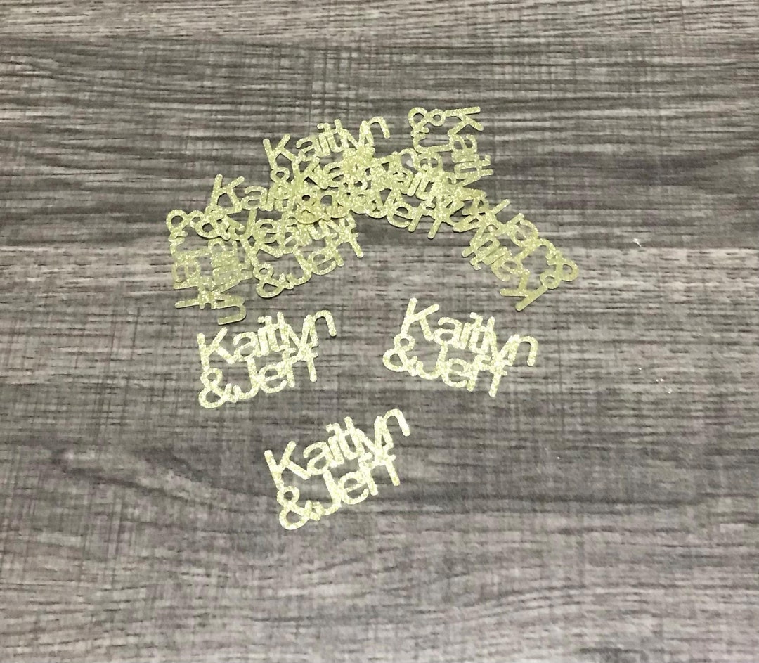 Personalized Confetti With 2 Names, Engaged Confetti, Wedding Confetti ...