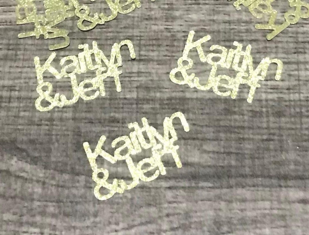 Personalized Confetti With 2 Names, Engaged Confetti, Wedding Confetti ...