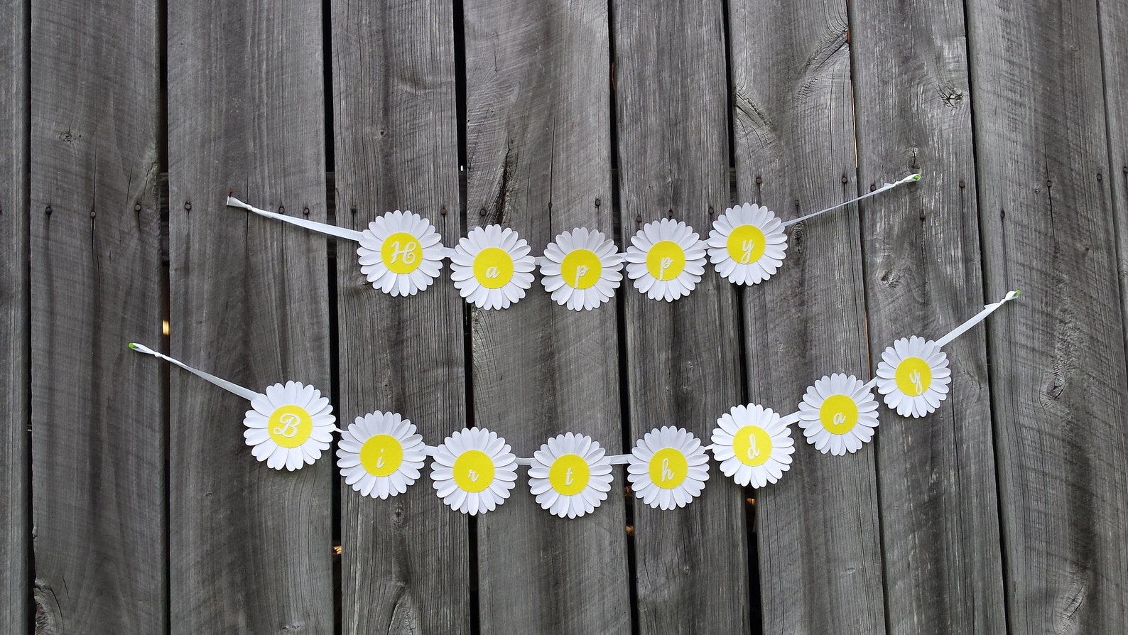 Daisy Happy Birthday Banner Daisy Personalized Banner Daisy | Etsy