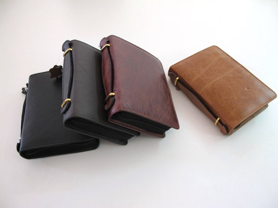 Leather Book Case With Zipper in 4 Colors and Two Sizes | Etsy