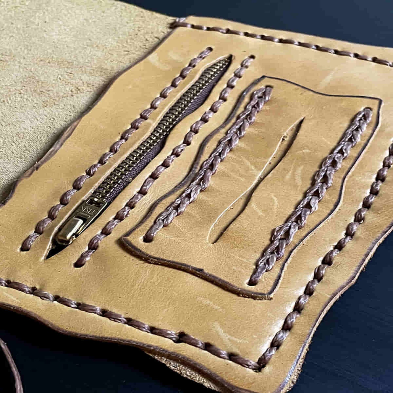 Leather Tobacco Pouch With Pyrography Maps - Etsy