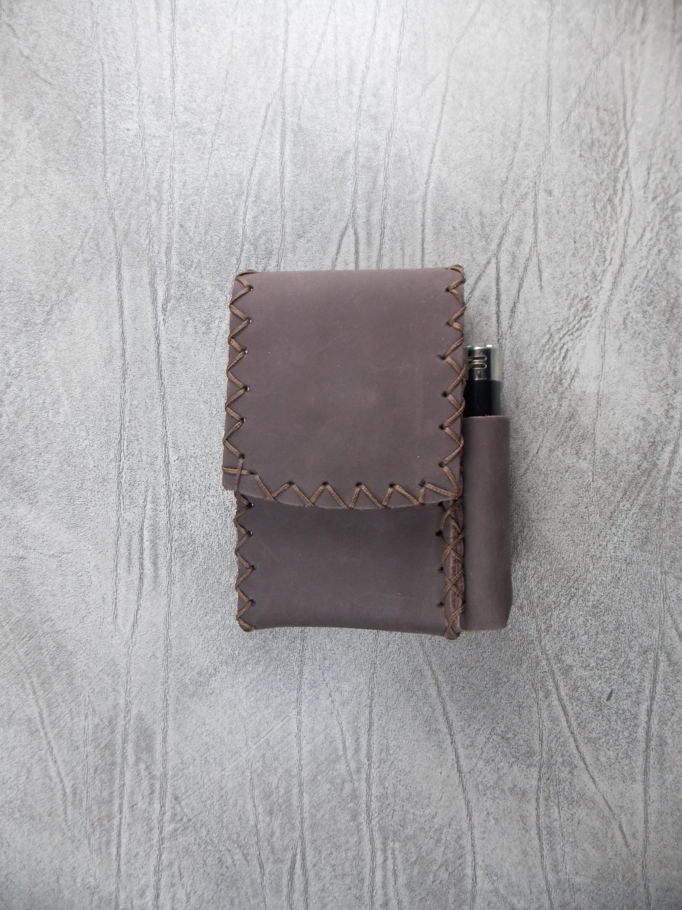 Leather Cigarette Case Leather Case for Cigarette With Pocket - Etsy