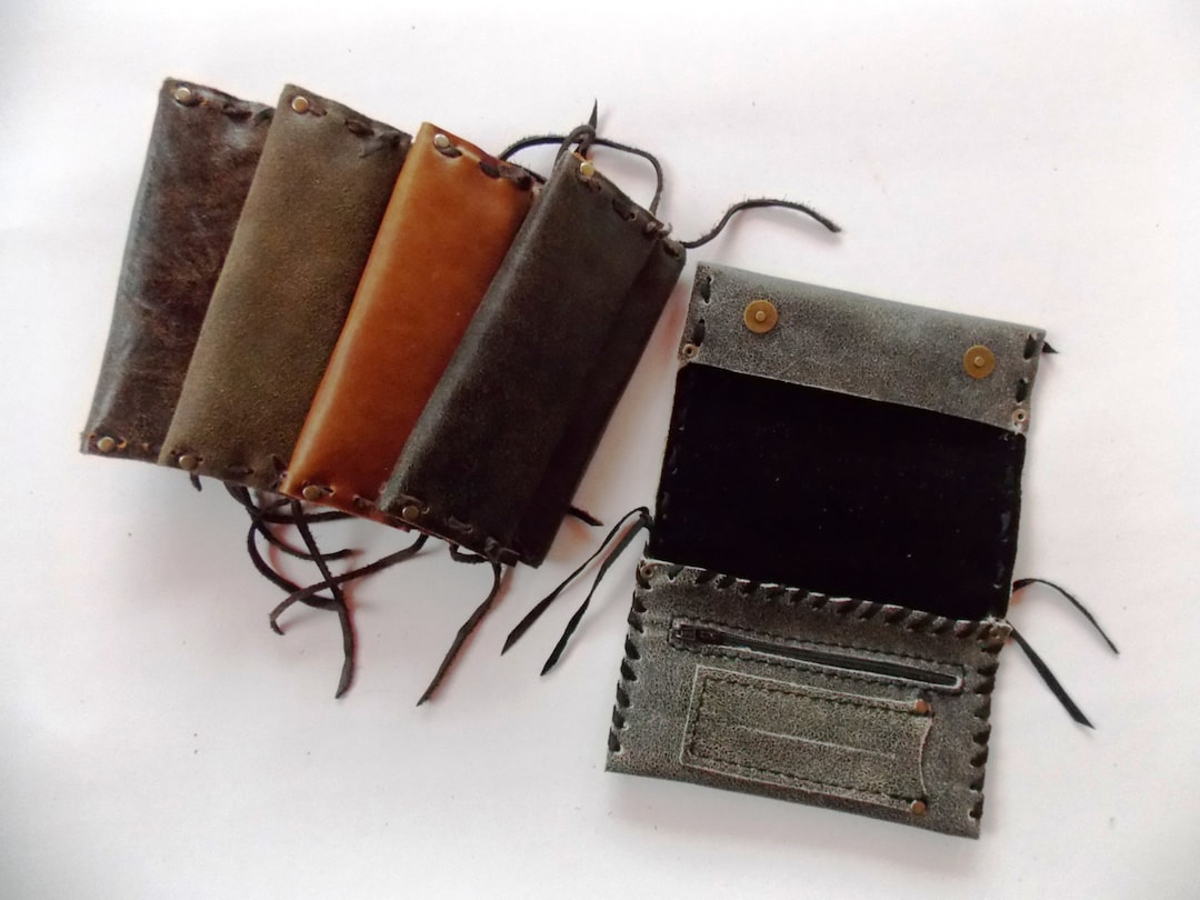 Handmade Exclusive Leather Tobacco Pouch in 5 Colors - Etsy