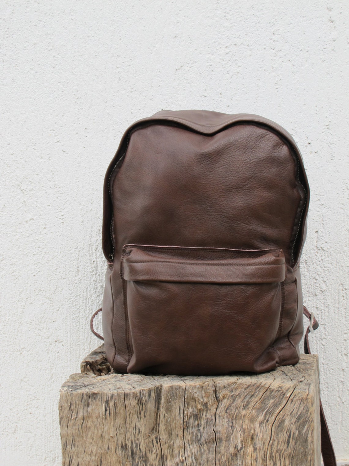 Brown Leather Backpack Available in 16 Colors and Two Sizes. - Etsy