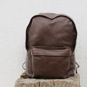 Brown Leather Backpack Available in 16 Colors and Two Sizes. Unisex - Etsy