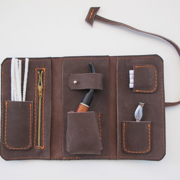 Leather Pipe Pouch - Etsy
