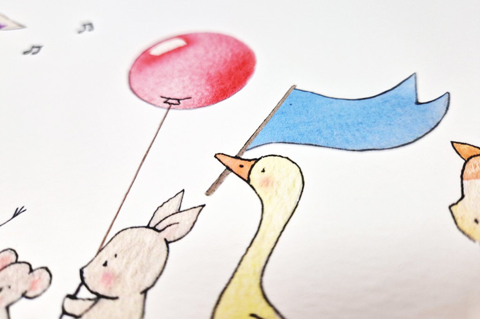 Animals on Parade, UNFRAMED Nursery Art Print Picture, Giclée Print ...