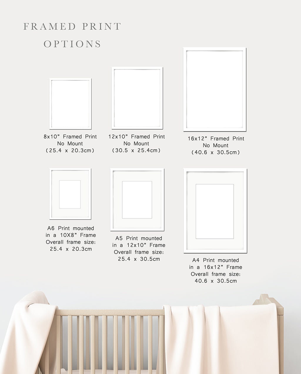 FRAME Your A6, A5, A4, 10x8", 12x10", 16x12" Print (for Multiple Prints ...